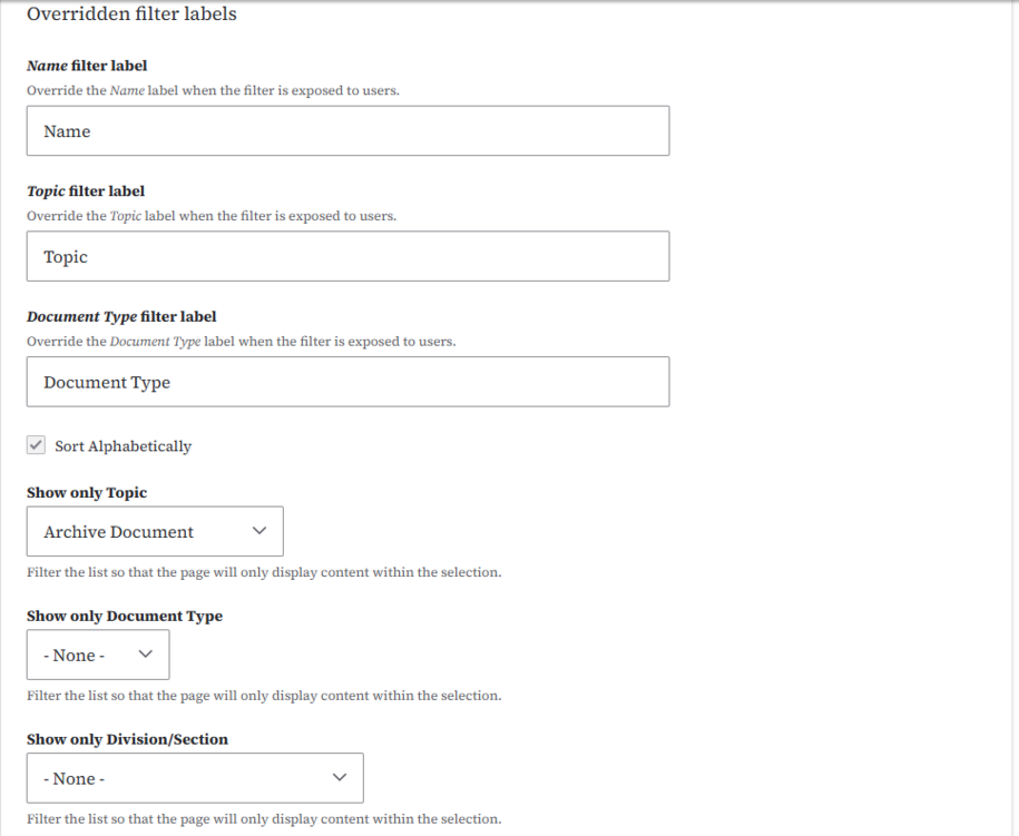 Work with Listing Pages of Docs | Digital Experience